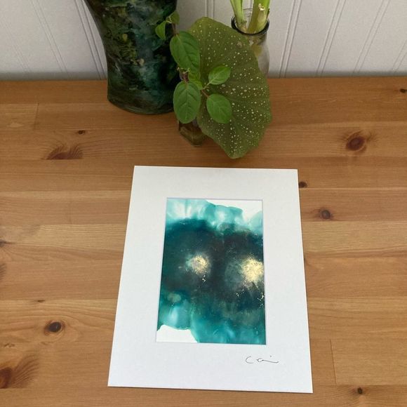 Artisan | Art | New Originalsigned Artwork Alcohol Ink On Paper | Poshmark